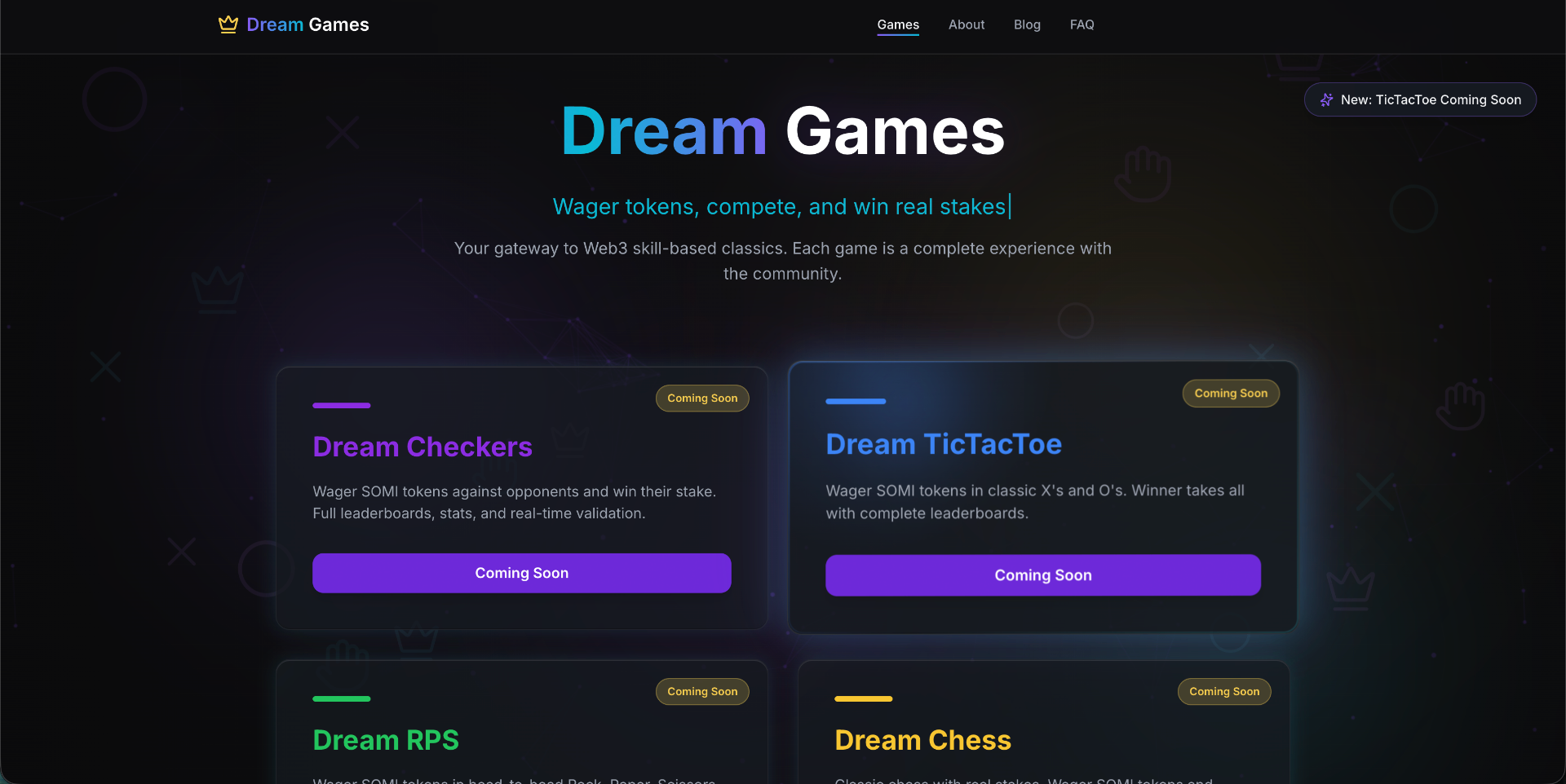 Dream Games - Play & Earn Crypto in Web3 Skill Games | Wager & Win